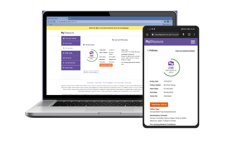 My Account - Staysure